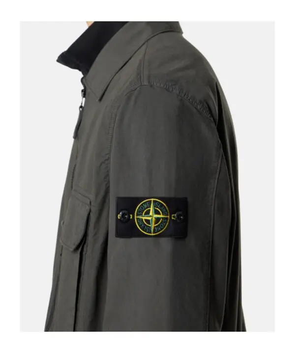 Stone Island Zip-up Jacket With Compass Badge