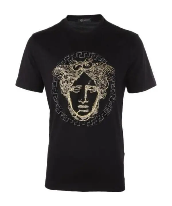 Versace Medusa Logo Printed T-shirt - Black