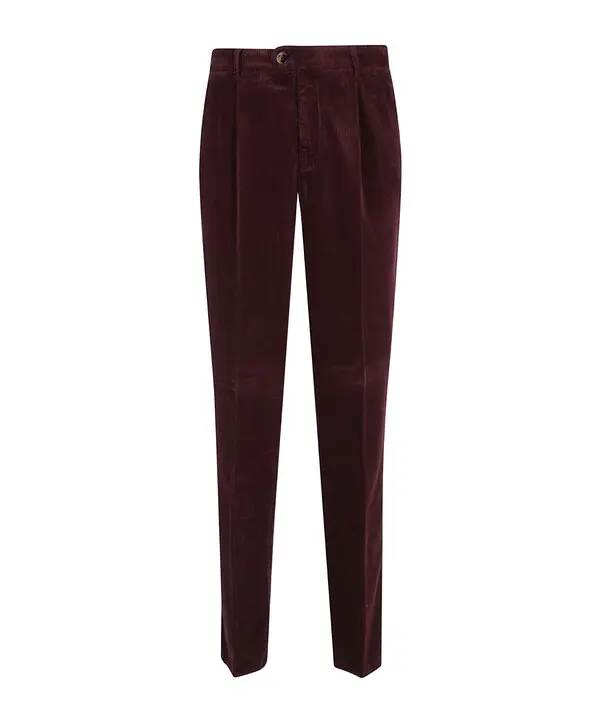 Brunello Cucinelli Corduroy Tapered Leg Trousers - Black