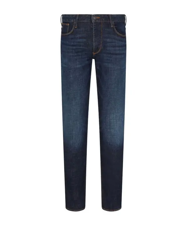 Emporio Armani Washed Skinny Jeans - Black