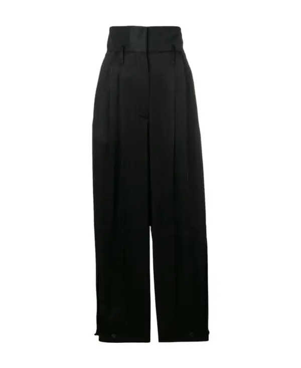 Givenchy High-waisted Satin Trousers - Black