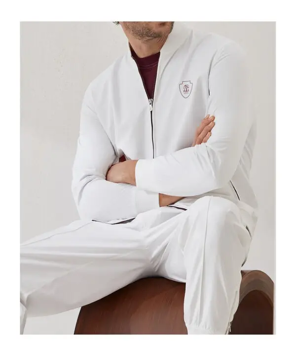 Brunello Cucinelli Logo Printed Zipped Sweatshirt