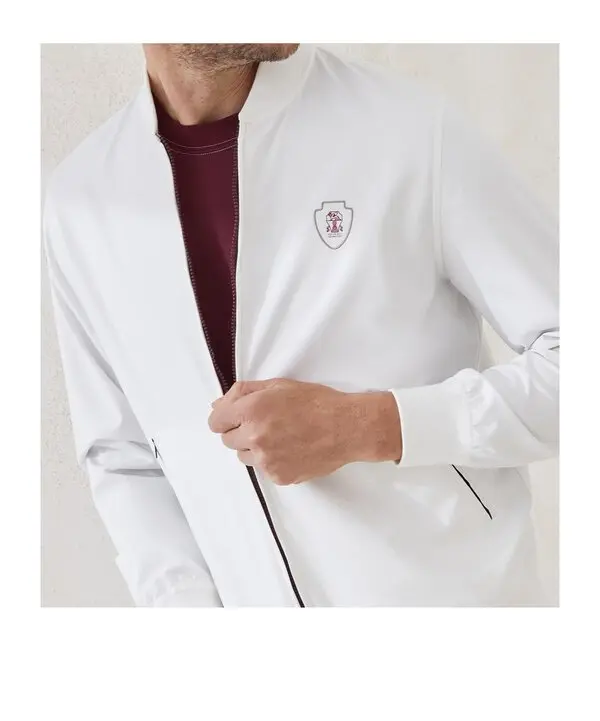 Brunello Cucinelli Logo Printed Zipped Sweatshirt