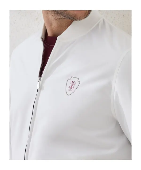 Brunello Cucinelli Logo Printed Zipped Sweatshirt