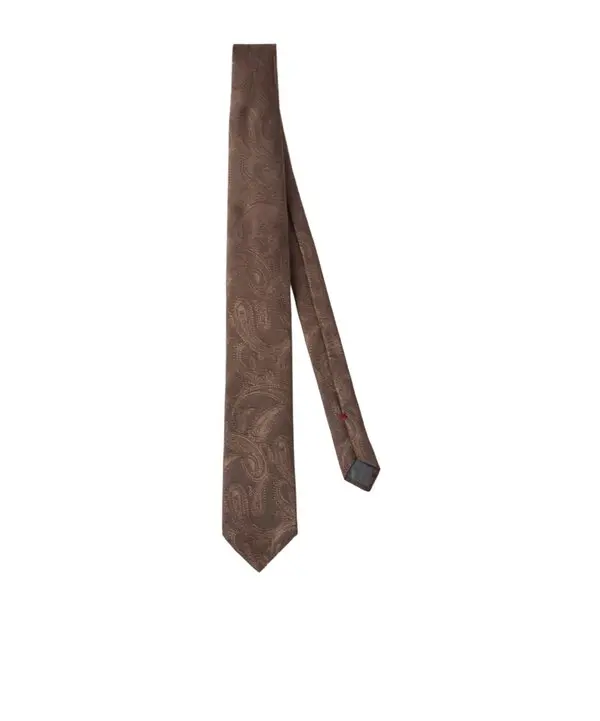 Brunello Cucinelli Paisley Printed Pointed Tip Tie