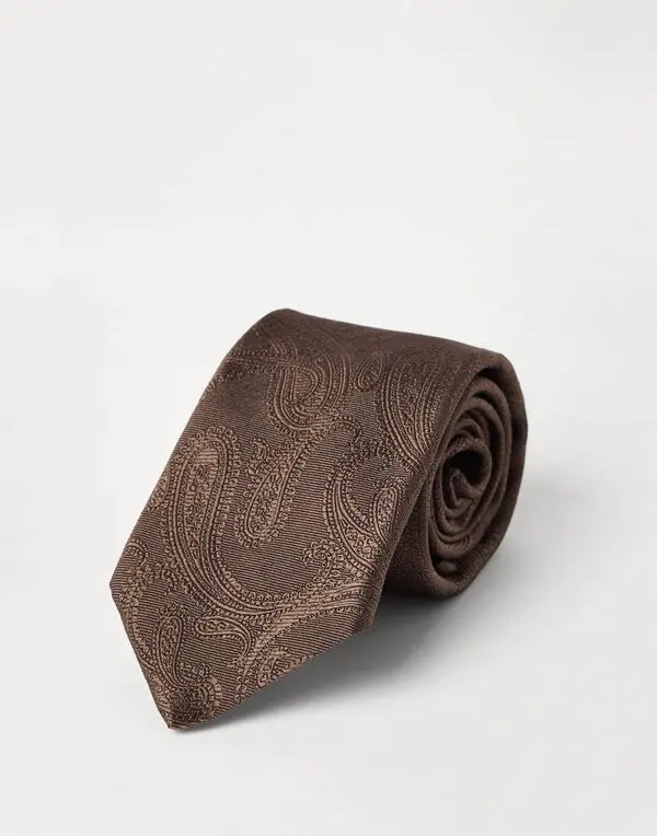 Brunello Cucinelli Paisley Printed Pointed Tip Tie