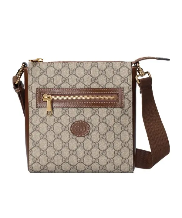Gucci Gg Supreme Messenger Bag - Nude