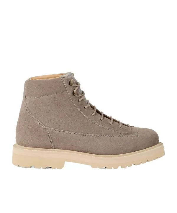 Brunello Cucinelli Lace-up Suede Boots - Nude