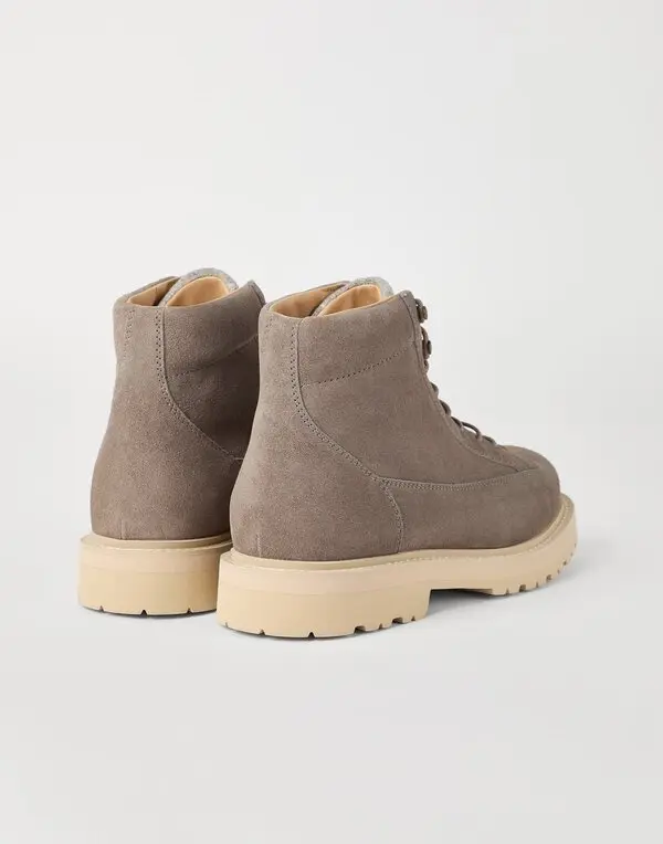 Brunello Cucinelli Lace-up Suede Boots