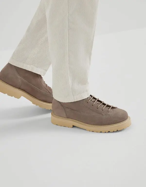 Brunello Cucinelli Lace-up Suede Boots