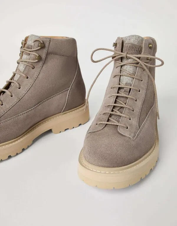 Brunello Cucinelli Lace-up Suede Boots