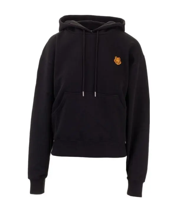 Kenzo Knitted Cotton Hoodie - Black