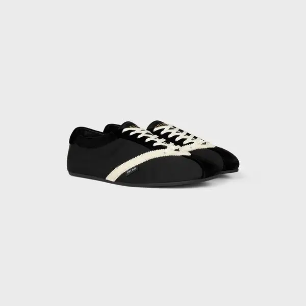 Celine Flat Sneakers In Grosgrain, Velvet, Suede Goatskin, And Lambskin