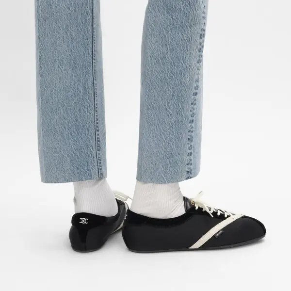 Celine Flat Sneakers In Grosgrain, Velvet, Suede Goatskin, And Lambskin