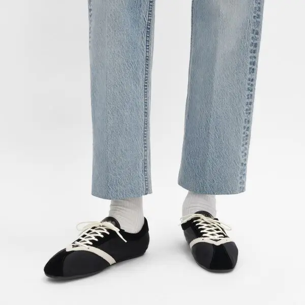 Celine Flat Sneakers In Grosgrain, Velvet, Suede Goatskin, And Lambskin