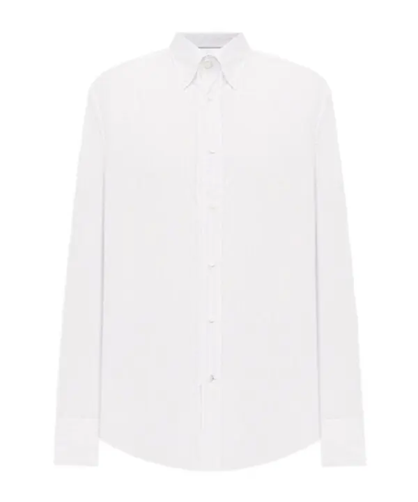Brunello Cucinelli Striped Poplin Shirt - White