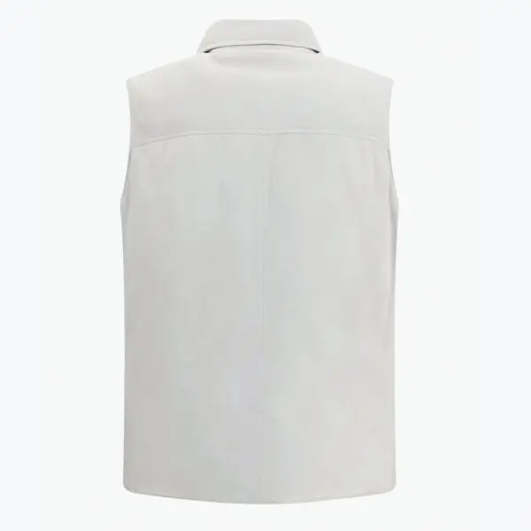 Brunello Cucinelli Sleeveless Collared Vest With Goose Down Filling - Ivory