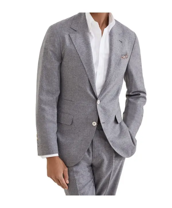 Brunello Cucinelli Flannel Blazer - Gray