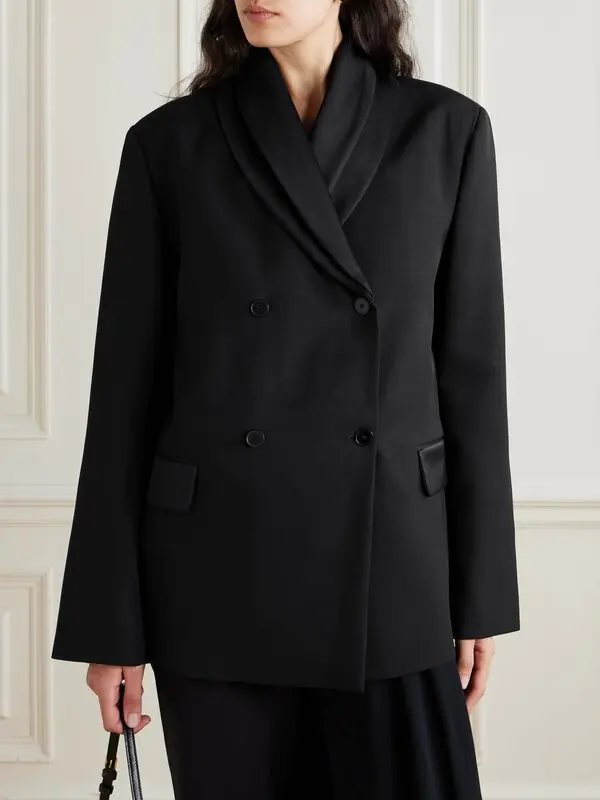 Loulou De Saison Jiha Double-breasted Shawl Collar Jacket