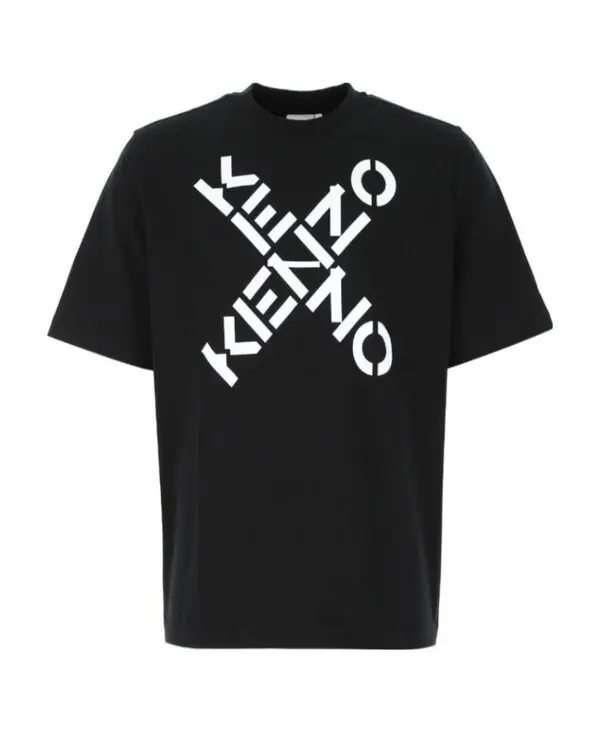 Kenzo Crossed Logo Crew-neck T-shirt - Black