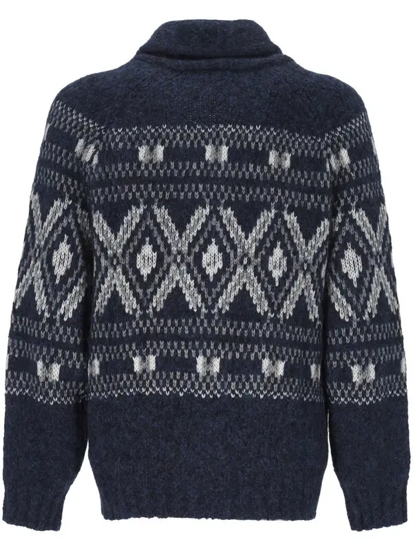 Brunello Cucinelli Shawl-collar Fair-isle Cardigan