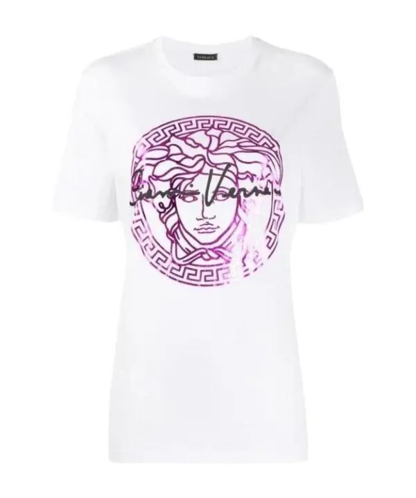 Versace Medusa Head Print T-shirt - White