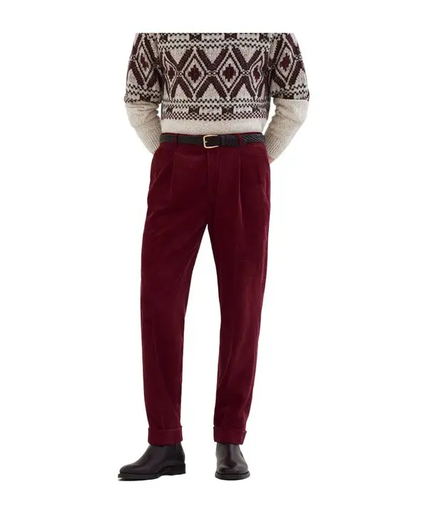 Brunello Cucinelli Pleated Tapered Trousers - Purple