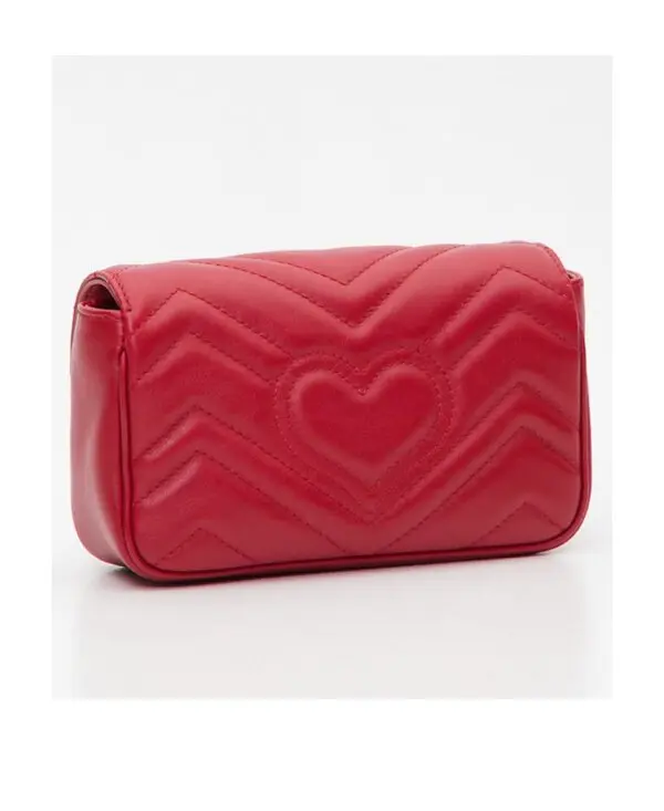 Gucci Gg Marmont Matelassé Leather Super Mini Bag - Red