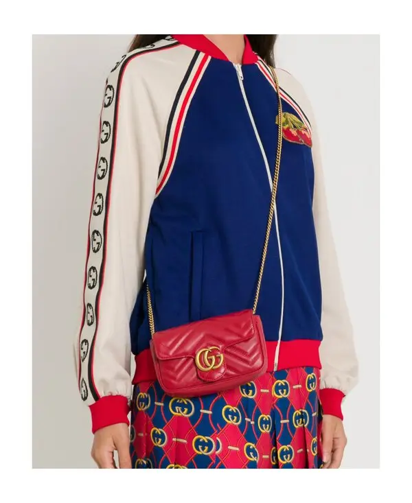 Gucci Gg Marmont Matelassé Leather Super Mini Bag - Red