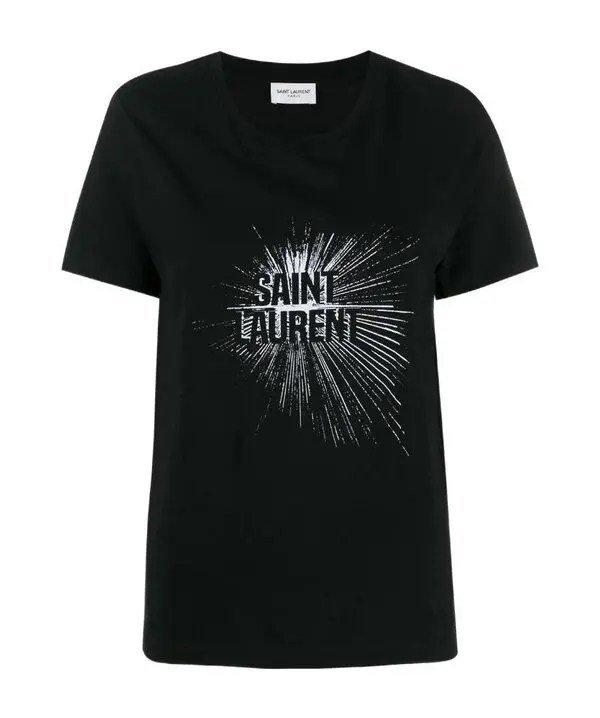 Saint Laurent Light Beam Logo T-shirt - Black