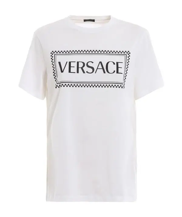 Versace Logo-print Crew Neck T-shirt - White