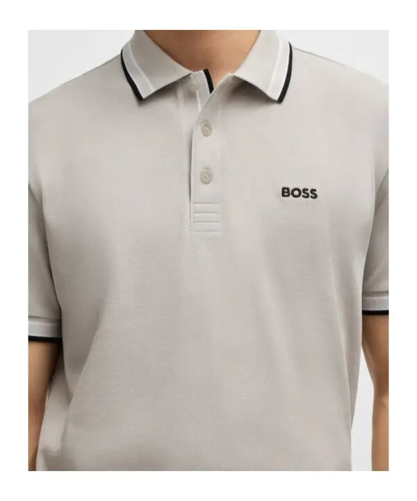 Hugo Boss Striped Collar Polo Shirt