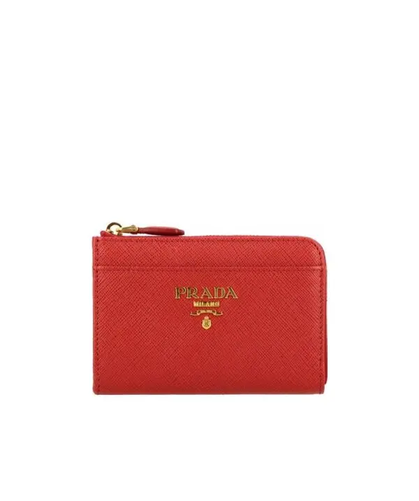 Prada Saffiano Leather Keychain - Red