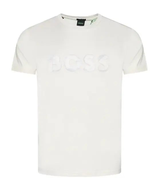 Hugo Boss Maxi Logo Patch Crewneck T-shirt - White