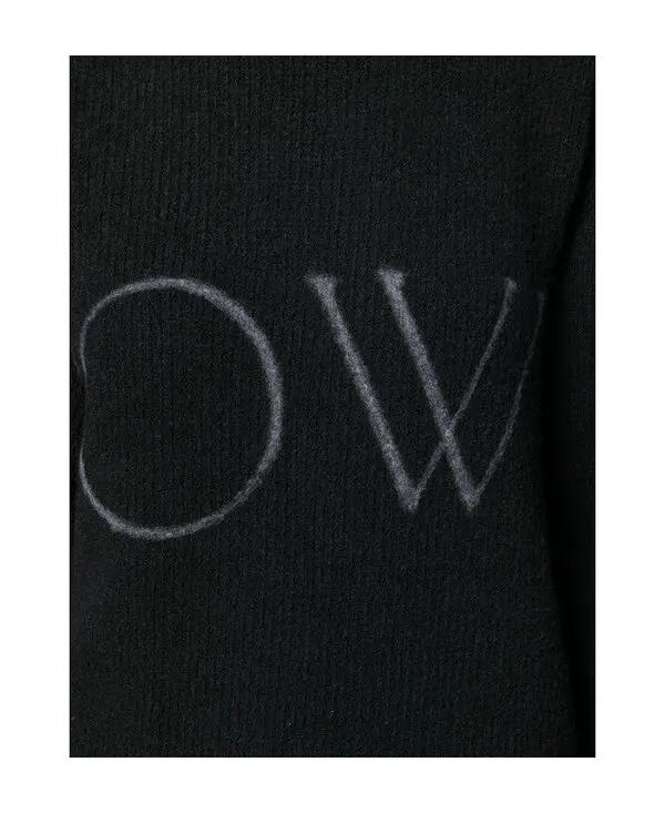 Off-White Logo Ribbed Crew Neck Jumper