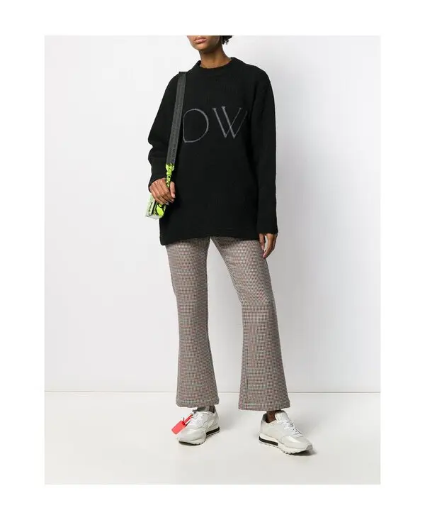 Off-White Logo Ribbed Crew Neck Jumper