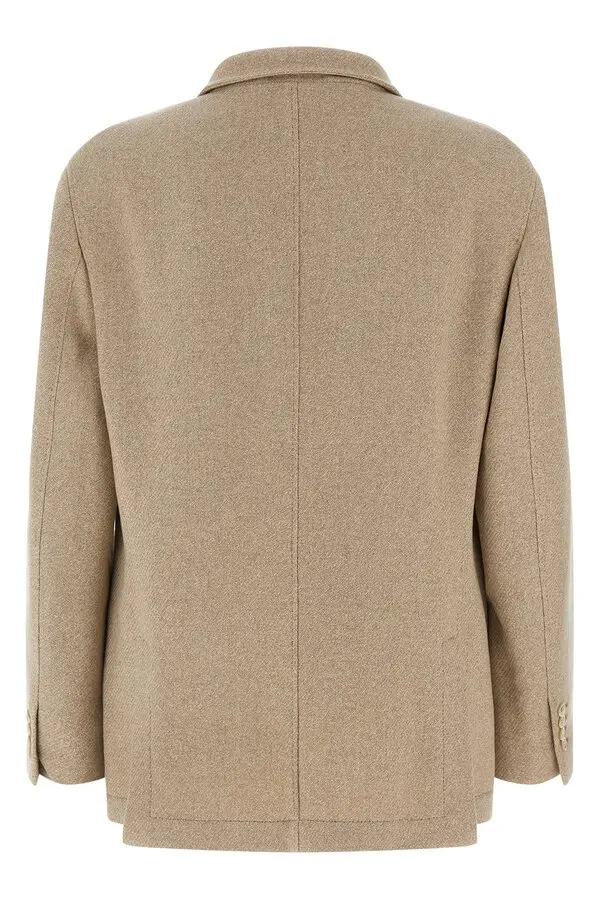 Brunello Cucinelli Chiné Diagonal Blazer - Beige