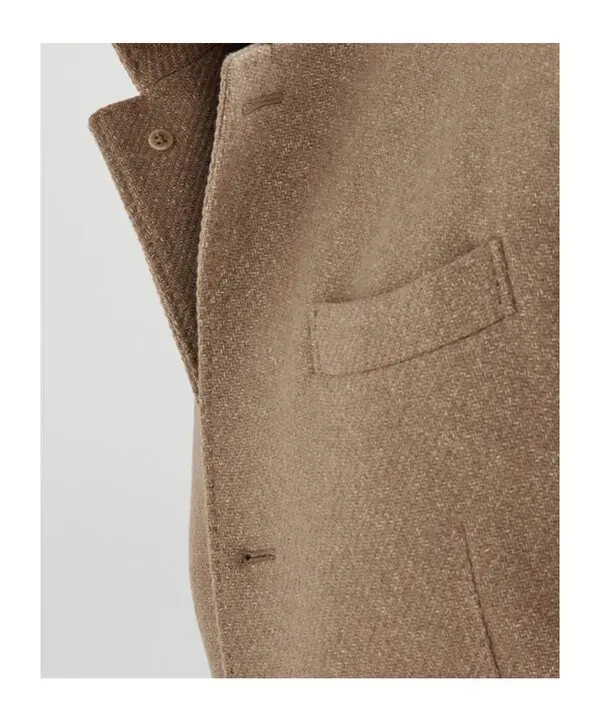 Brunello Cucinelli Chiné Diagonal Blazer - Beige