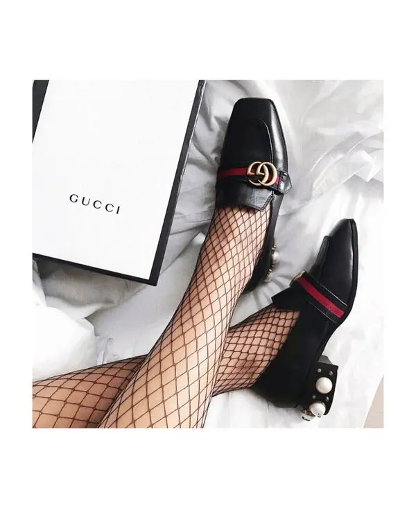 Gucci Mid-heel Leather Loafer