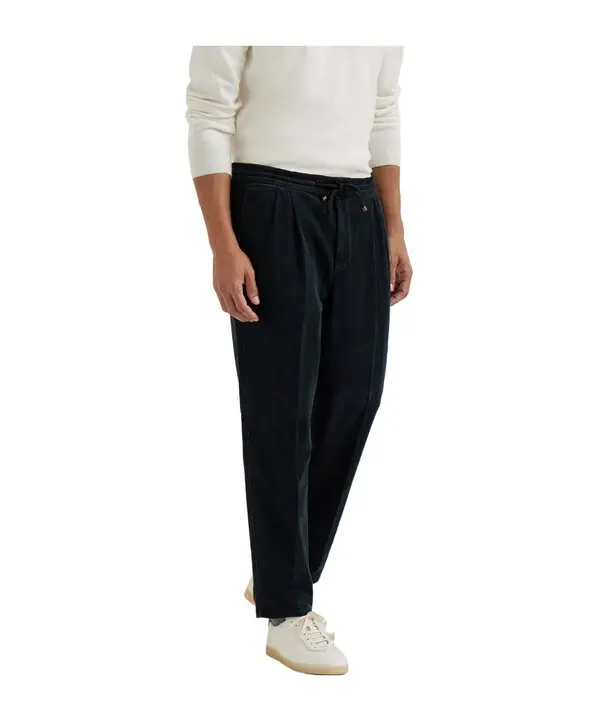 Brunello Cucinelli Drawstring Tapered Trousers