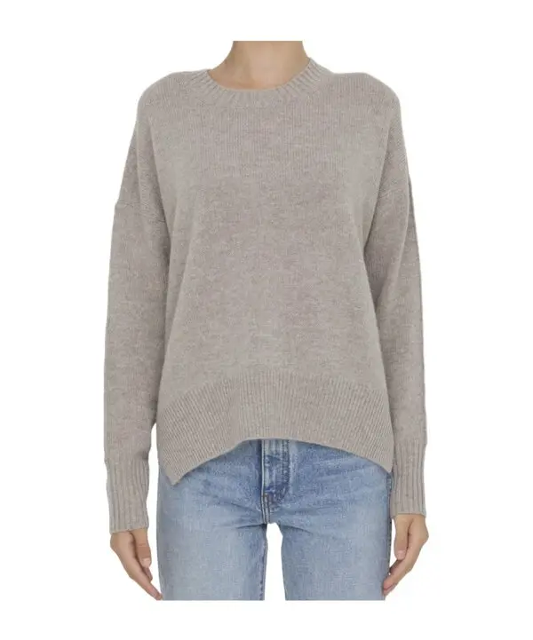 ALLUDE Drop-shoulder Cashmere Jumper - Beige