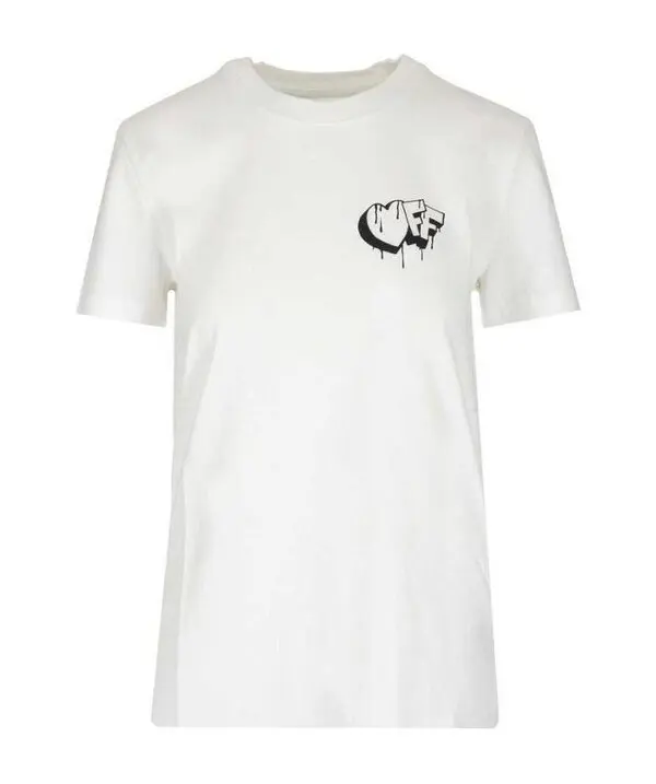 Off-White Letter Printed T-shirt - White