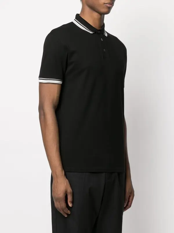 Emporio Armani Striped Trim Polo Shirt