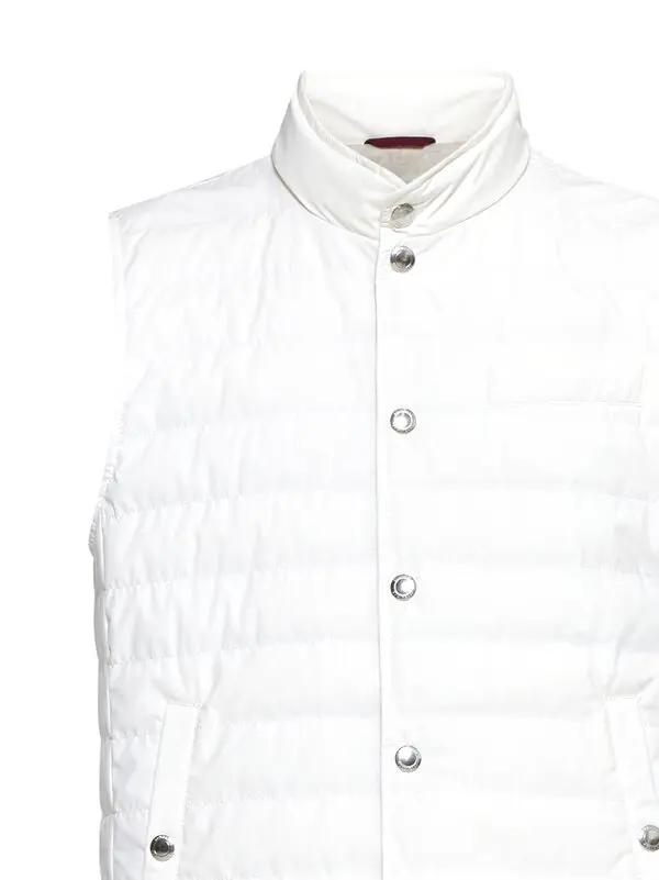 Brunello Cucinelli High-neck Quilted Gilet - Off White
