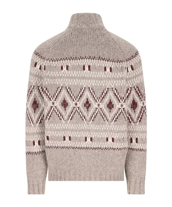 Brunello Cucinelli High Neck Zip-up Cardigan