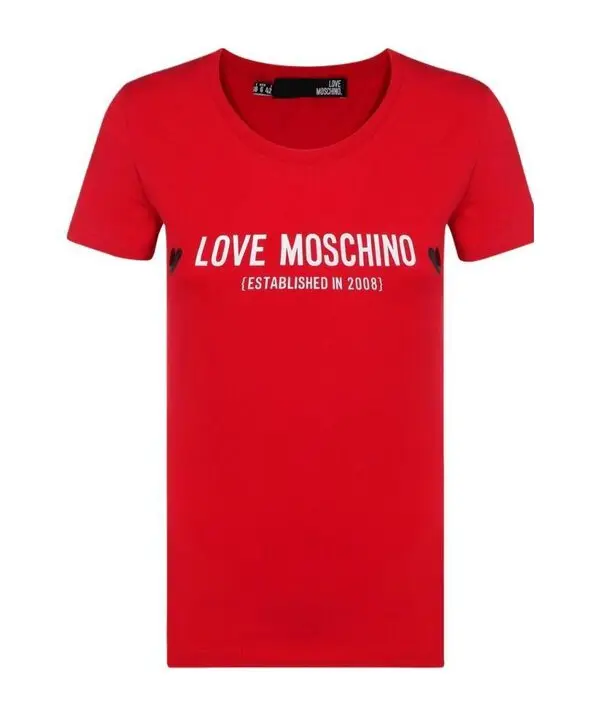 Moschino Logo-print Cotton T-shirt - Red