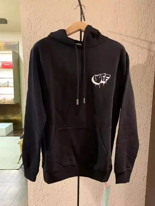 Off-White Dropping Heart Logo Print Hoodie