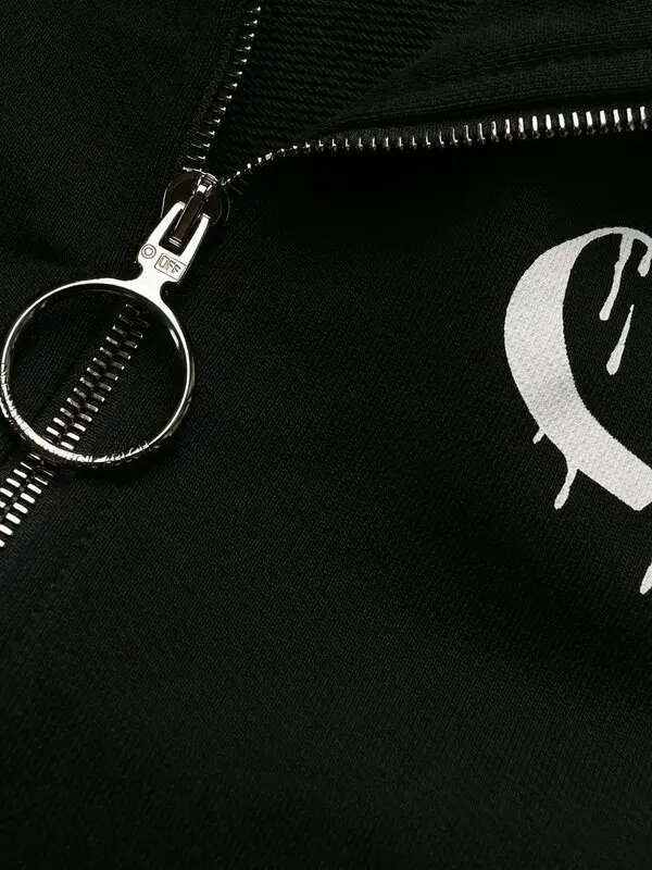Off-White Dropping Heart Logo Print Hoodie