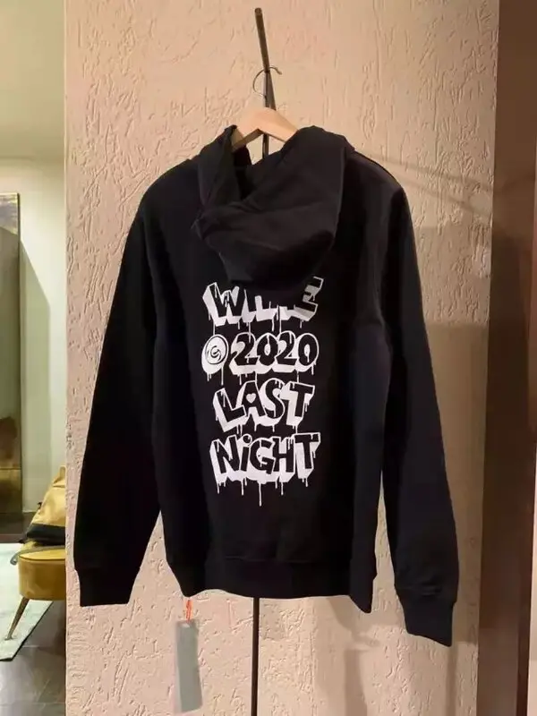 Off-White Dropping Heart Logo Print Hoodie