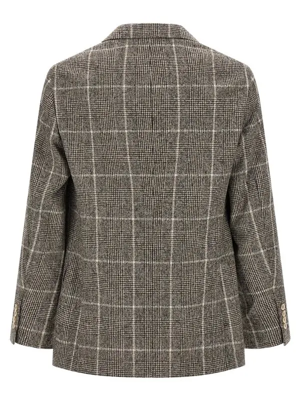 Brunello Cucinelli Checked Single-breasted Jacket